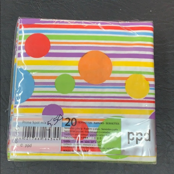 ppd | Party Supplies | 2 Pkgs Prime Spot Mix Lunch Napkins | Poshmark